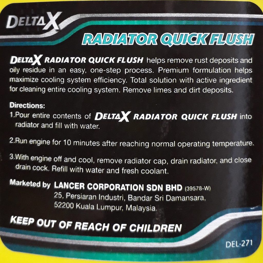 Radiator Quick Flush - DELTA X Pencuci Radiator - 355ml - Proton ...
